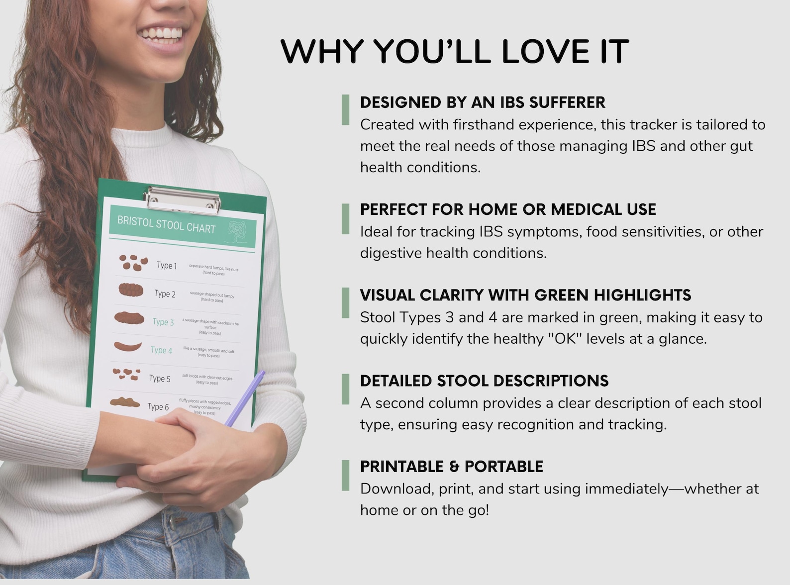Bristol Stool Chart PDF: Gut Health Tracker (A3, A4, A5, US Letter) - Etsy