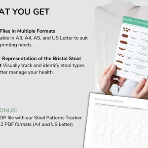 Bristol Stool Chart PDF: Gut Health Tracker (A3, A4, A5, US Letter) - Etsy