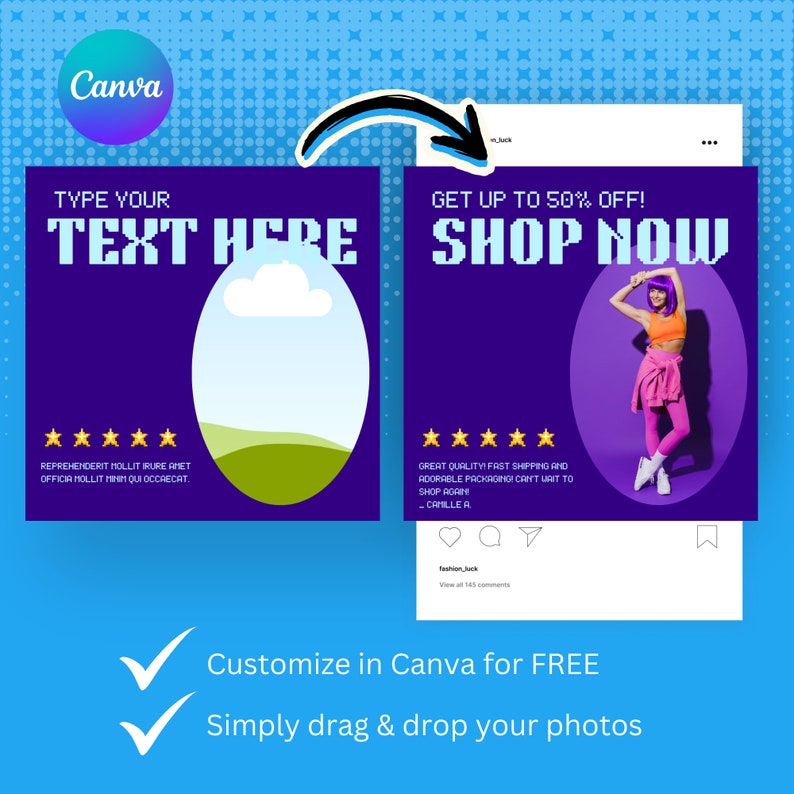 Canva Instagram Templates for Social Media Managers and Boutique ...