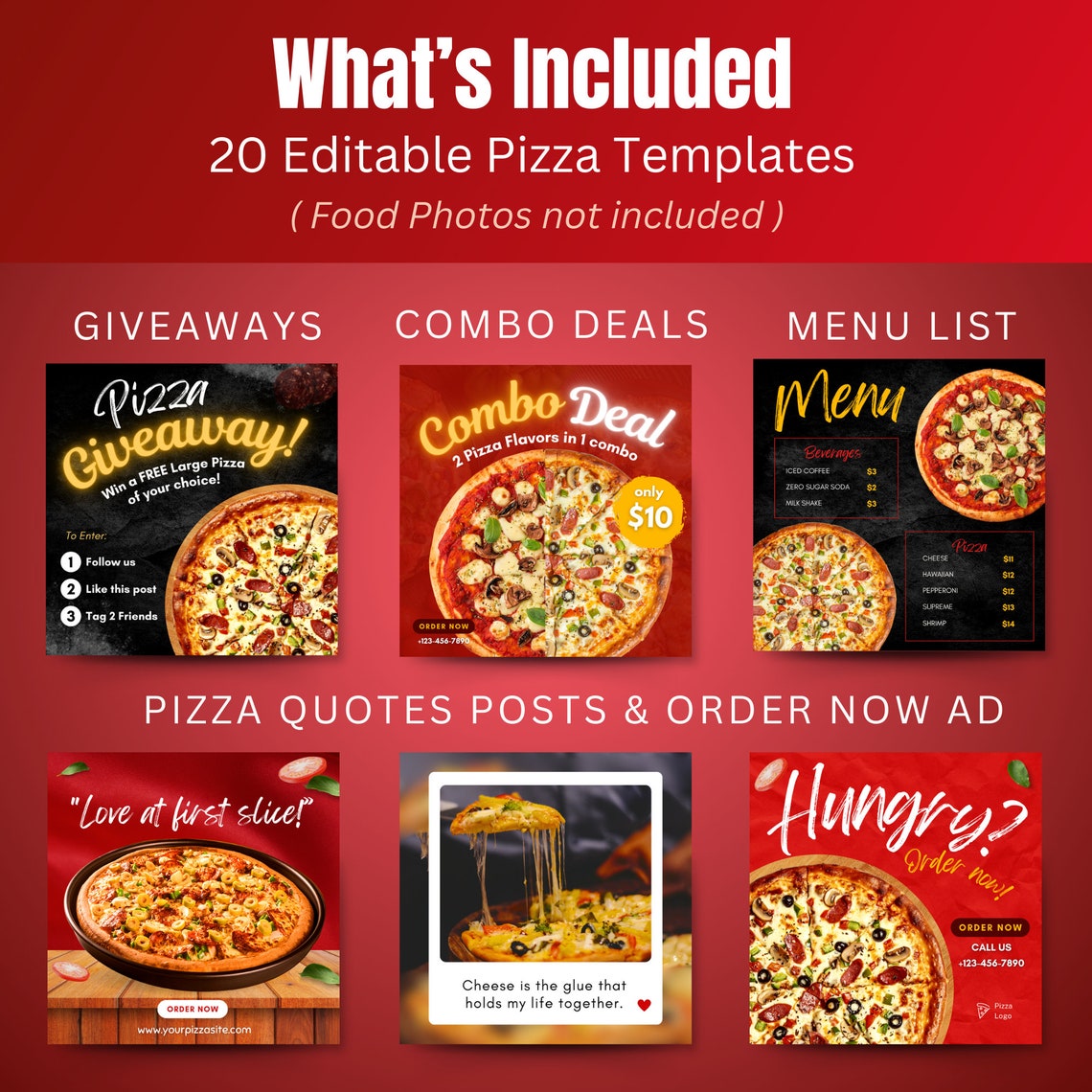 Editable Pizza Social Media Templates & Flyers | Canva | Pizzeria ...