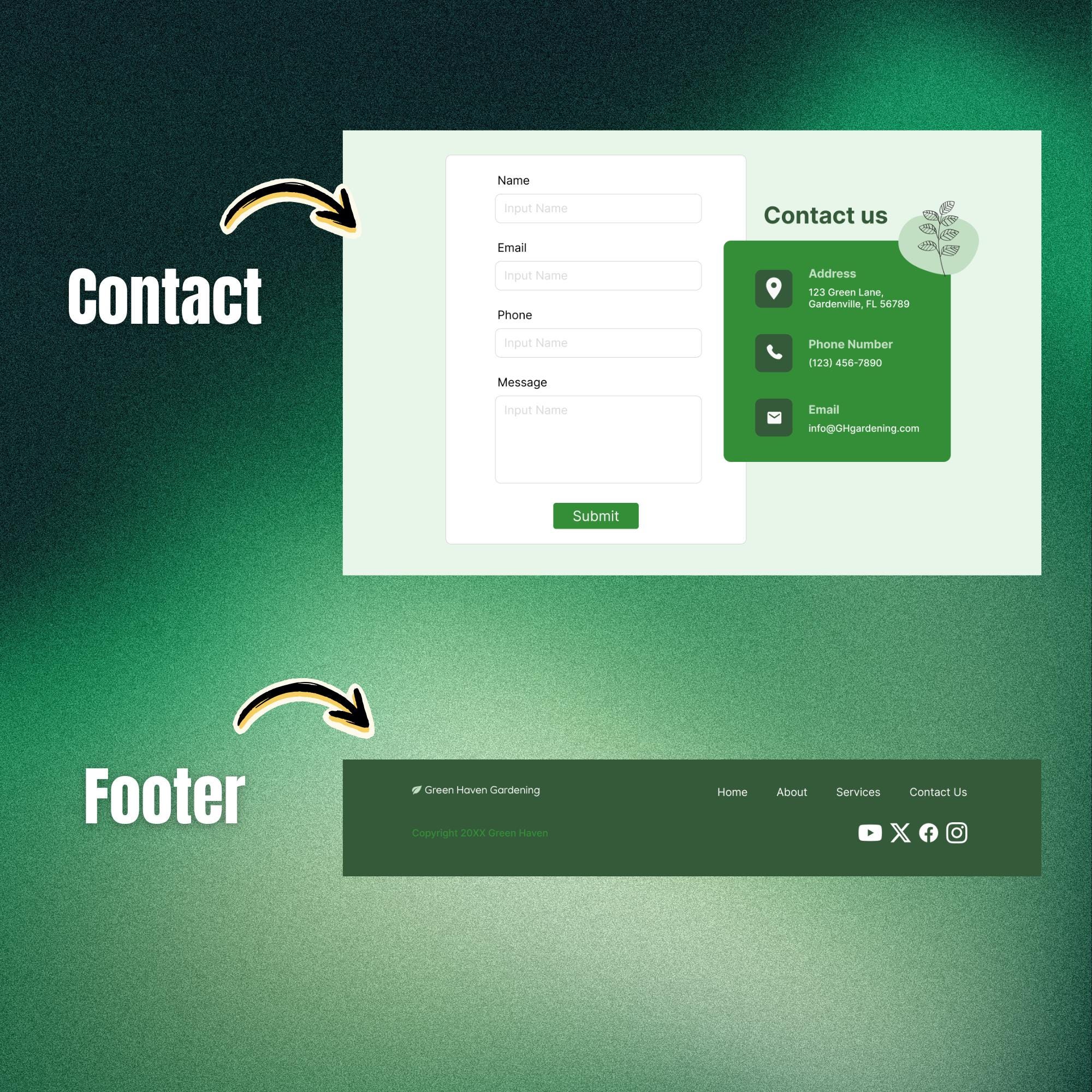 Figma Landing Page Template for Gardening & Landscaping Business Site ...