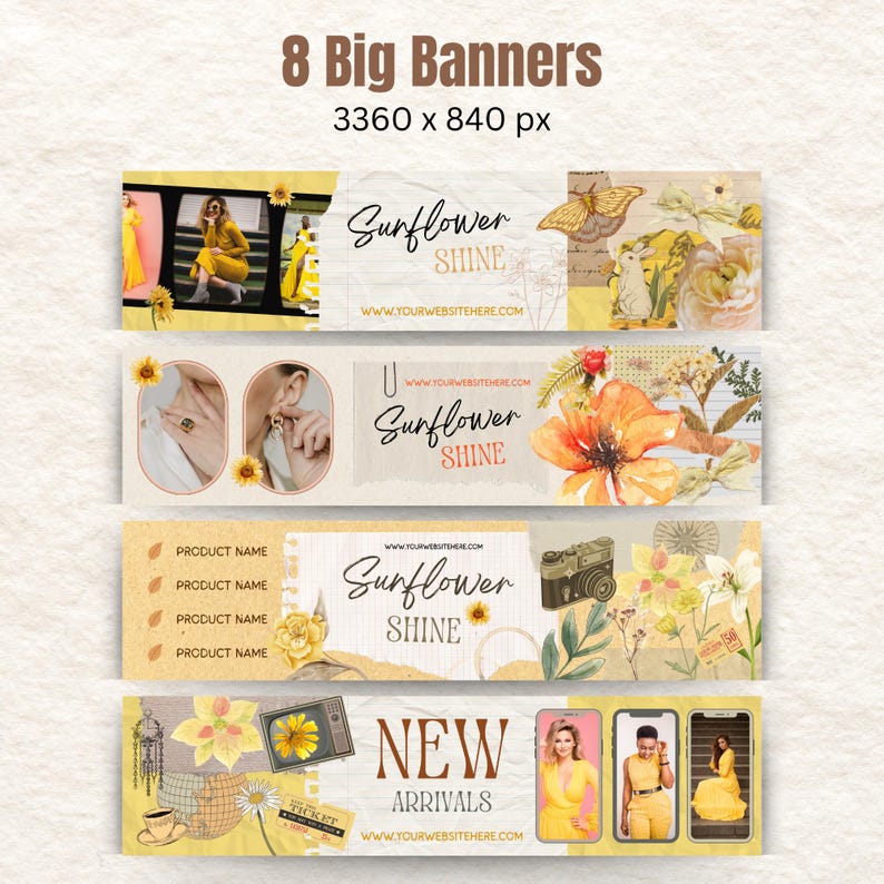 Etsy Shop Banner Kit Canva Editable Template | Customizable Shop ...