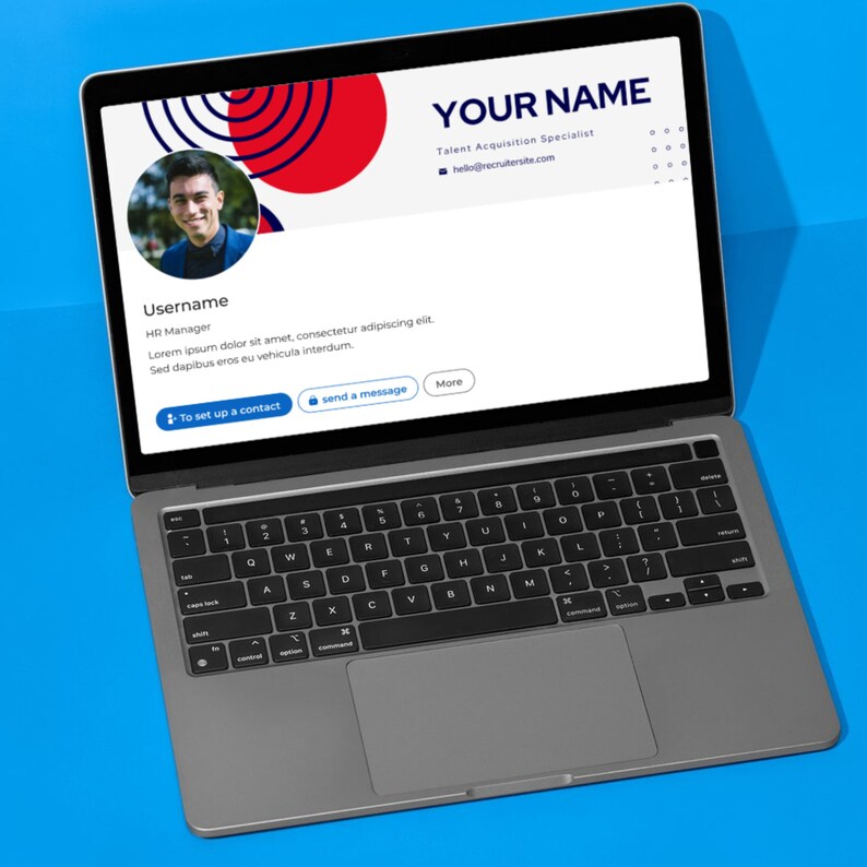 Minimalist Linkedin Header Banner Template Red Blue Editable Canva ...