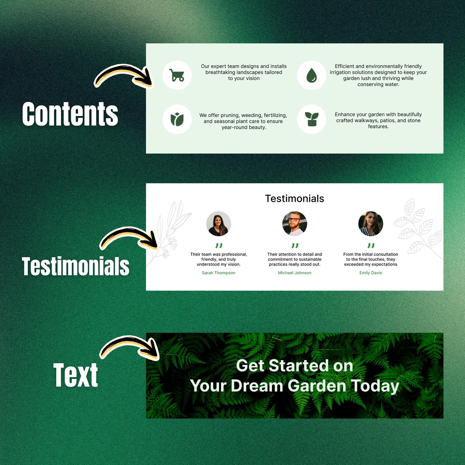 Figma Landing Page Template for Gardening & Landscaping Business Site ...