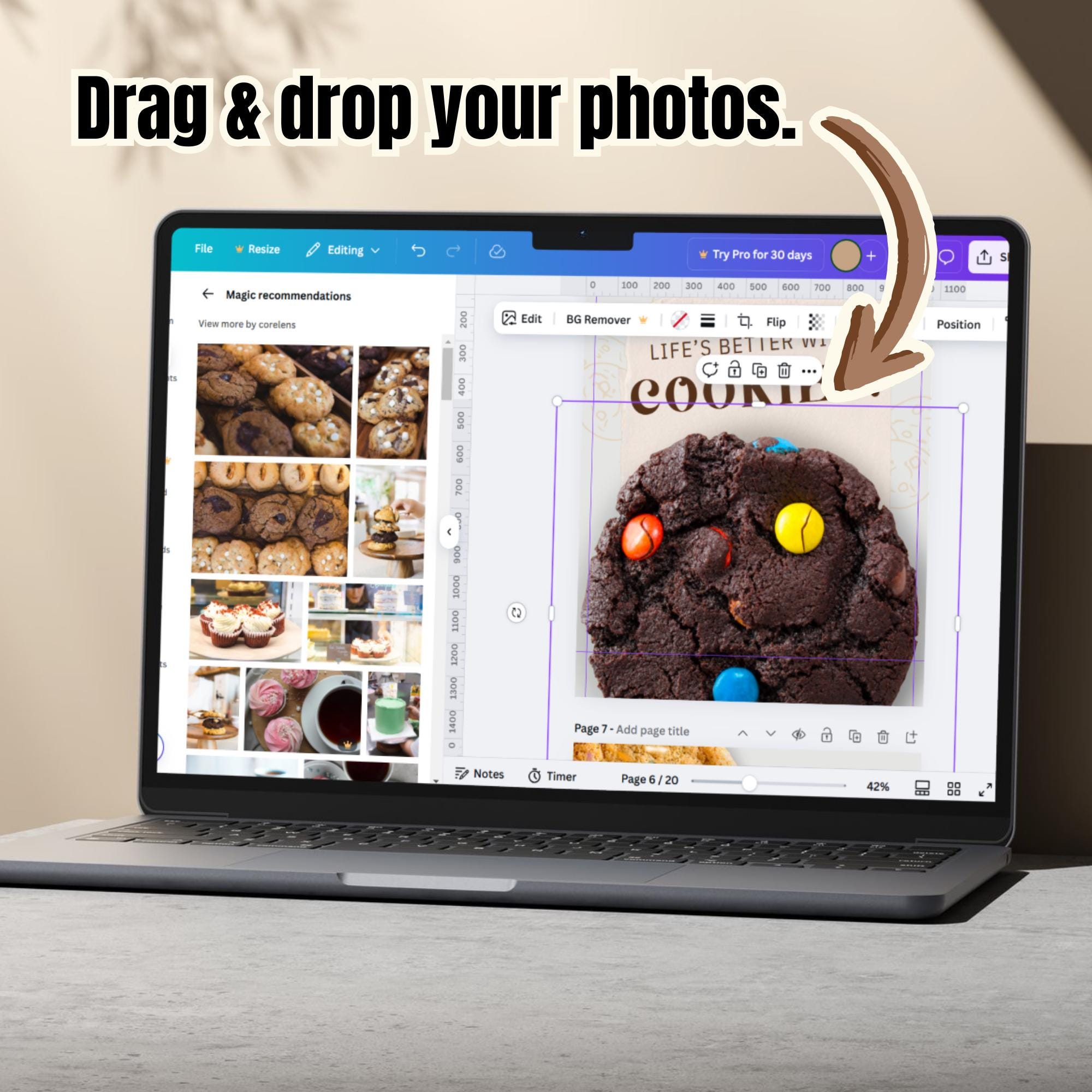 Cookie Shop Instagram Canva Templates | Editable IG Social Media Bakery ...