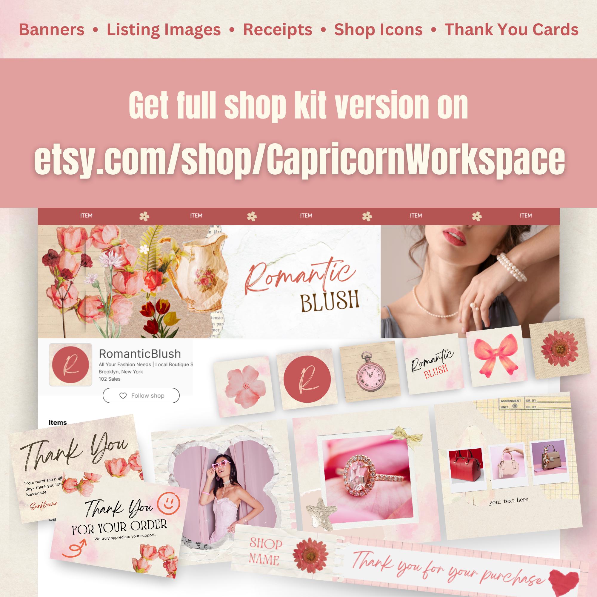 Etsy Order Receipt Banner Templates Editable in Canva | Etsy Shop ...