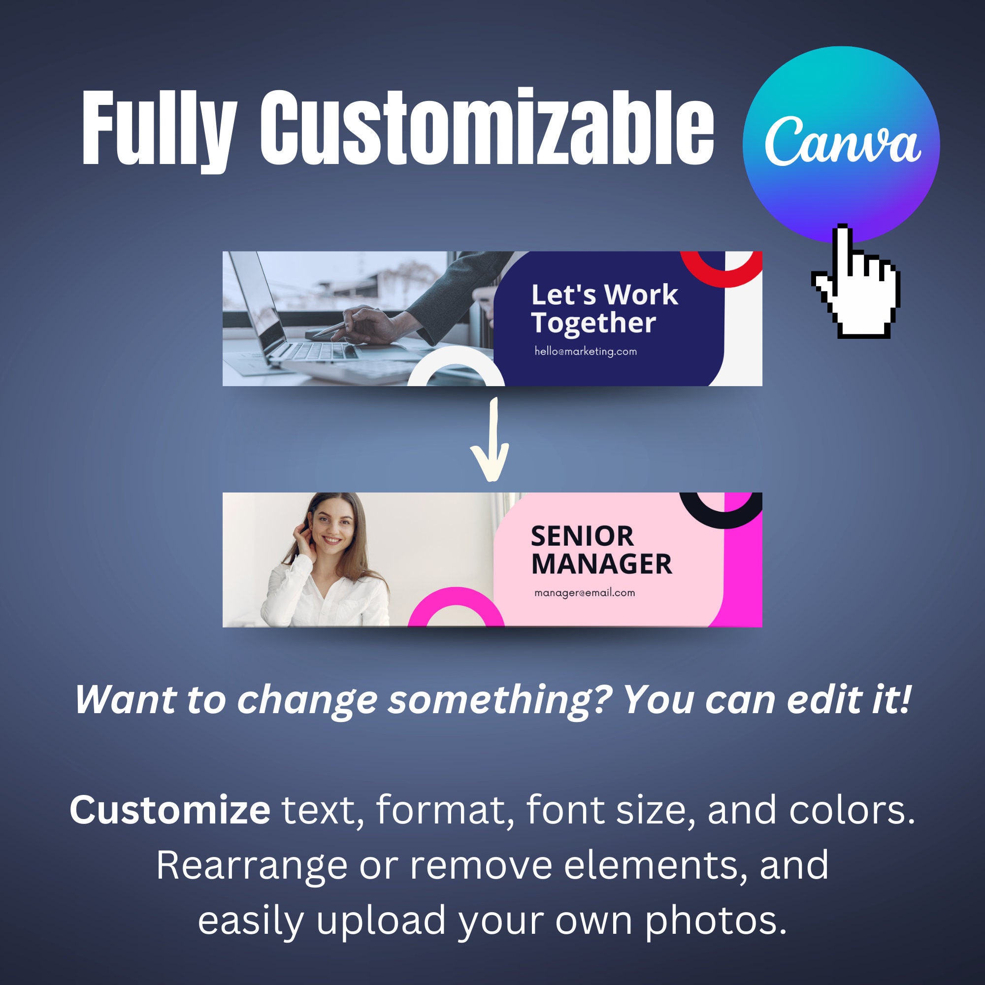 Minimalist Linkedin Header Banner Template | Red Blue Editable Canva ...