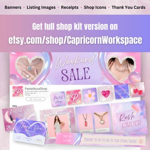 Etsy Shop Banner Templates Aesthetic | Cute Store Banners Canva Kit ...
