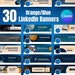 Linkedin Cover Header Banner | Professional Minimalist Editable Profile ...