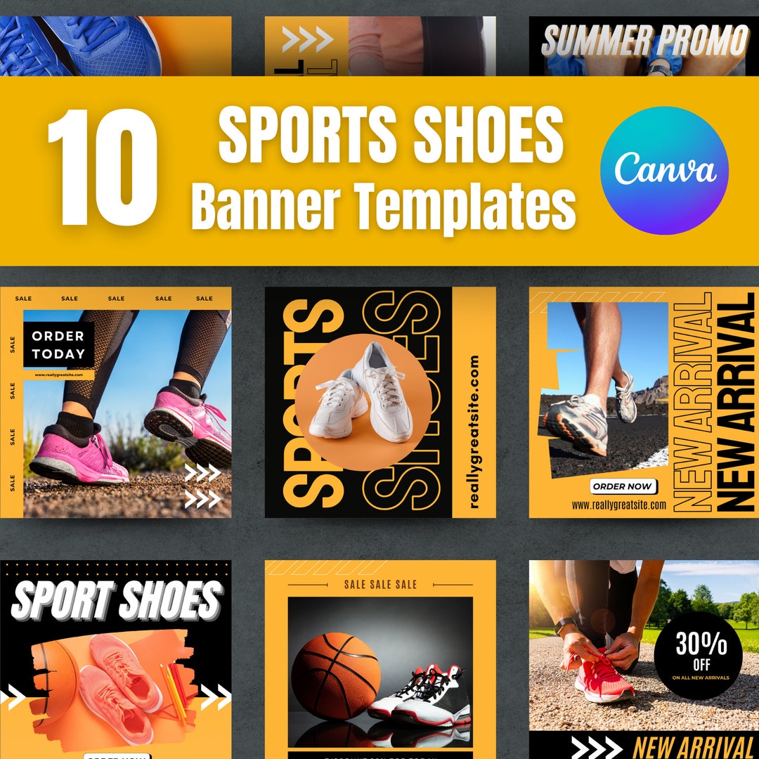 Sports Shoes Instagram Canva Templates Editable Posts for Sneaker ...