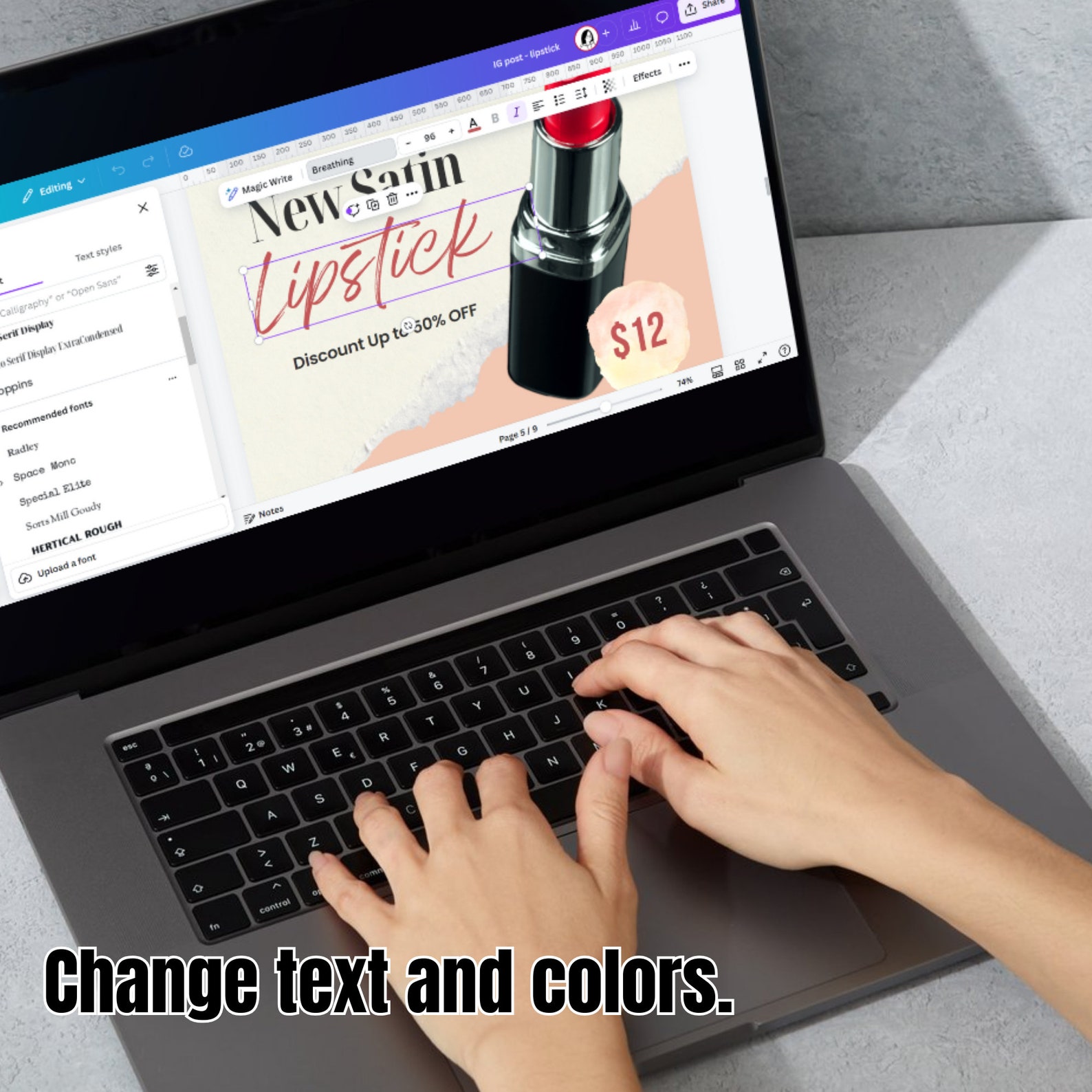 Editable Lipstick Canva Social Media Post Templates | Perfect for ...