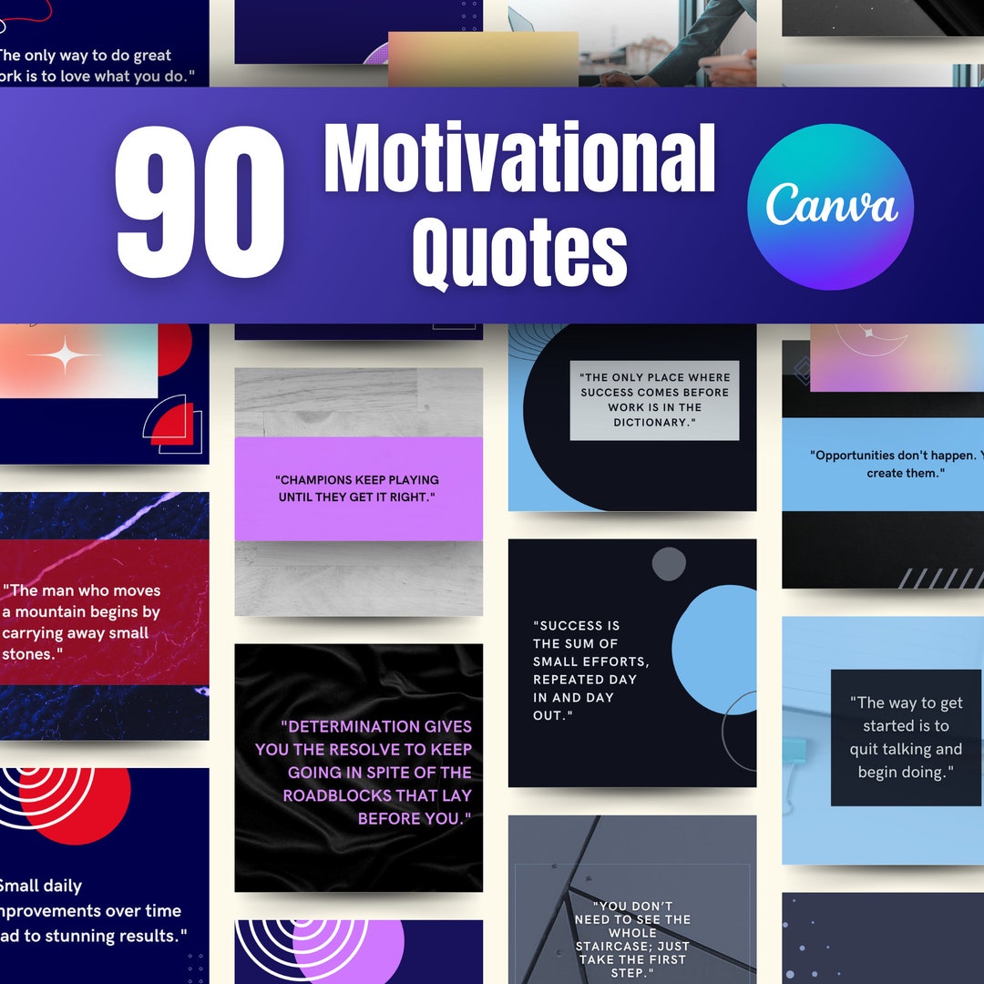 Professional Motivational Quotes Canva Templates | Instagram Linkedin ...