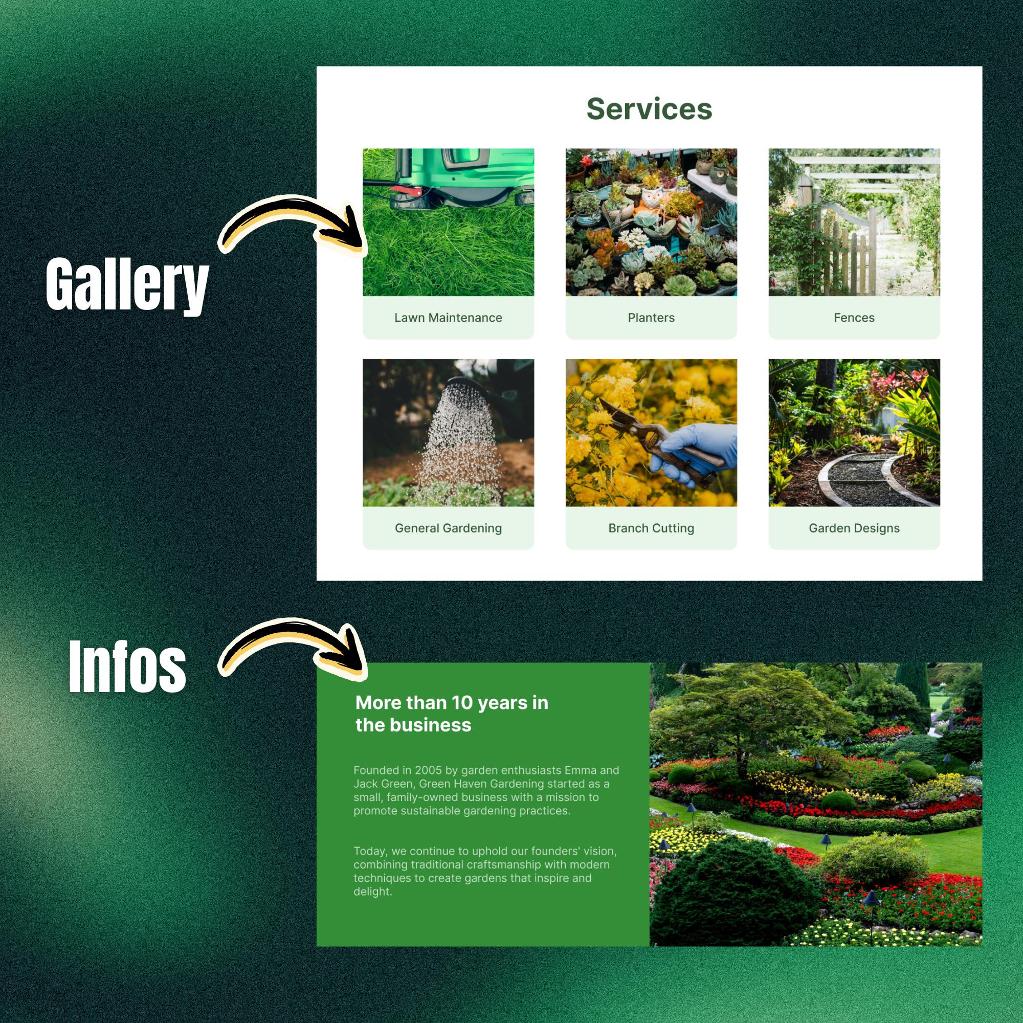 Figma Landing Page Template for Gardening & Landscaping Business Site ...