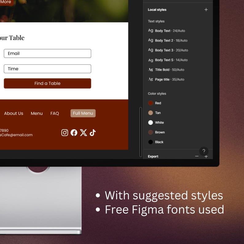 Cafe Landing Page Figma Template | Coffee Shop Editable Desktop Website ...