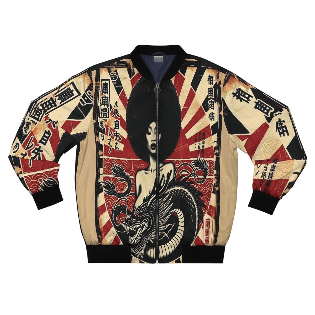 Vintage Japanese Men's Bomber Jacket ,men's AOP Bomber Jacket ...