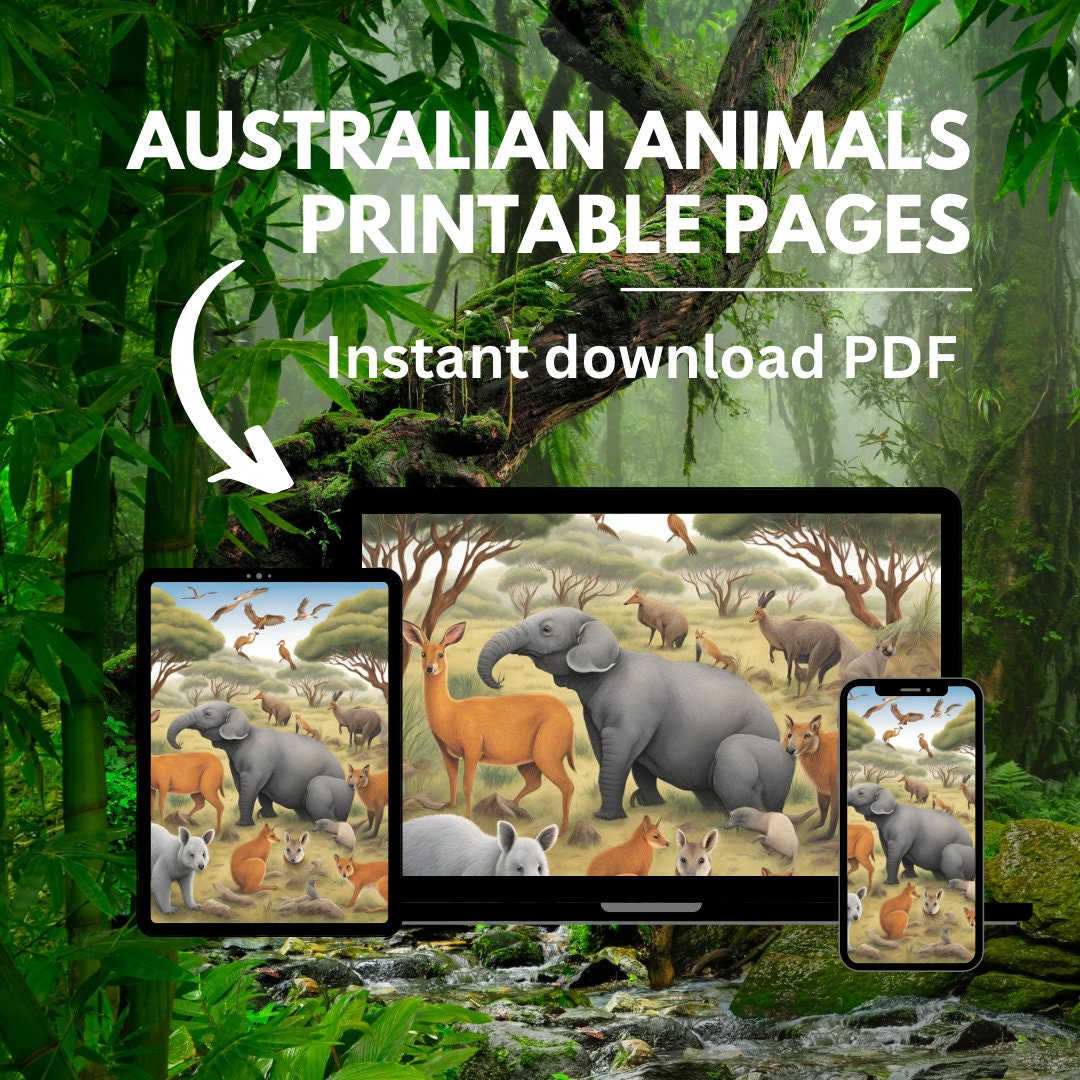 Australian Animals Coloring Book for Kids Explore & Color the Wildlife ...