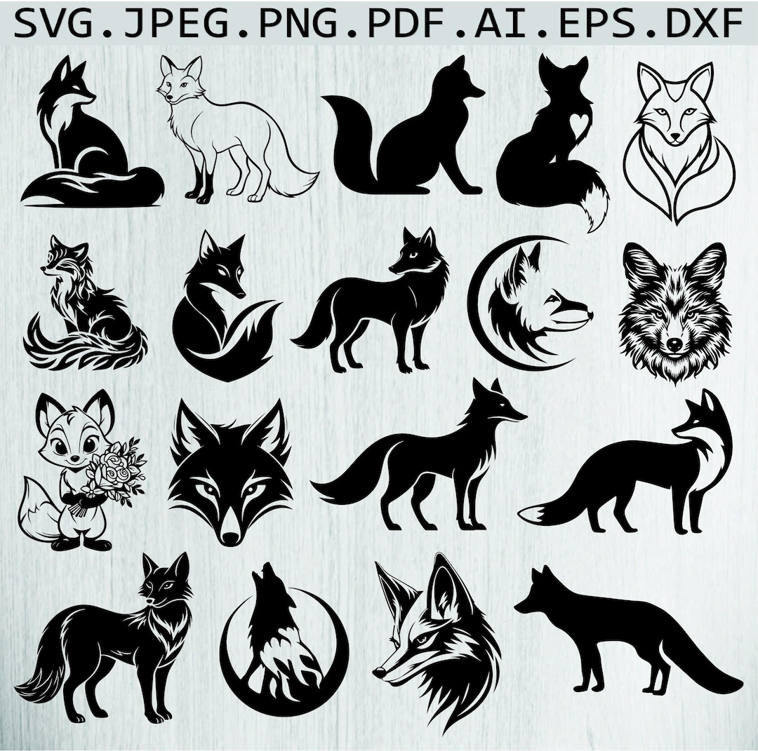 Fuchs-Svg, Fuchs-Svg-Bundle, Fuchs Clipart, Fuchs schneiden Dateien für ...