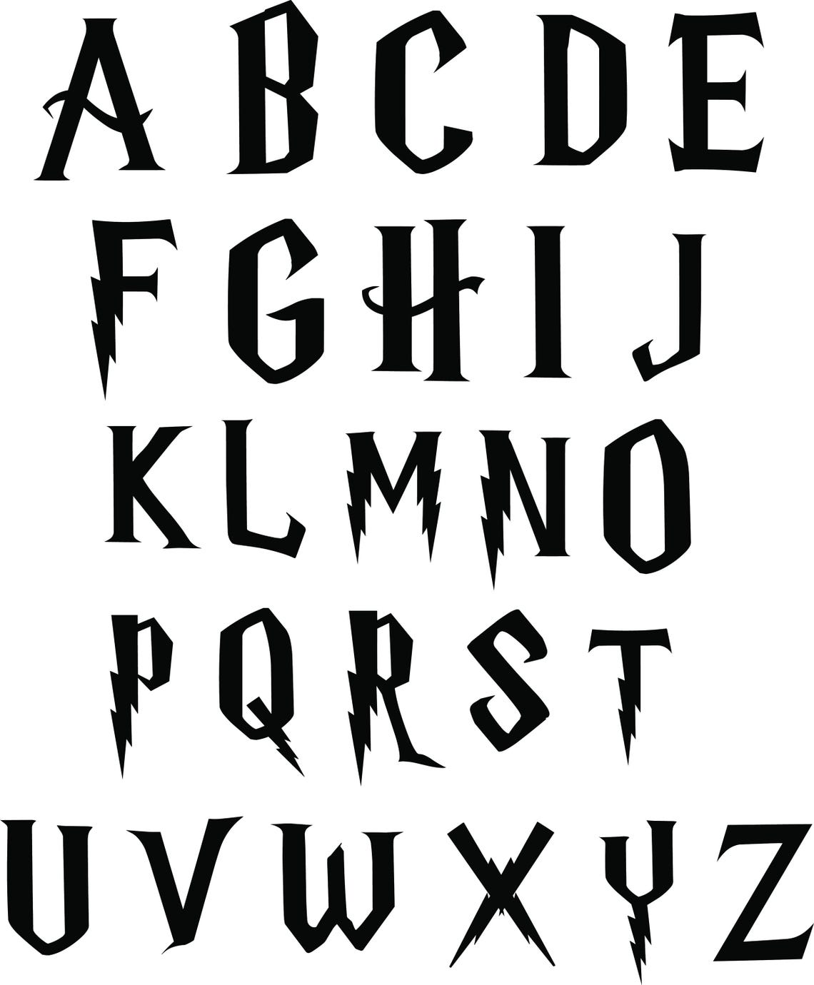 Wizard Font Svg, Potter Font Svg, Halloween Font Svg, Potter Alphabet ...