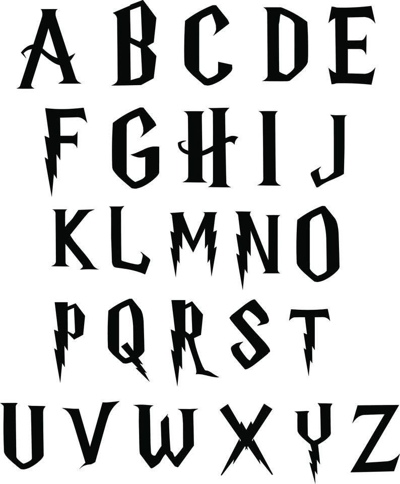 Wizard Font Svg, Potter Font Svg, Halloween Font Svg, Potter Alphabet ...