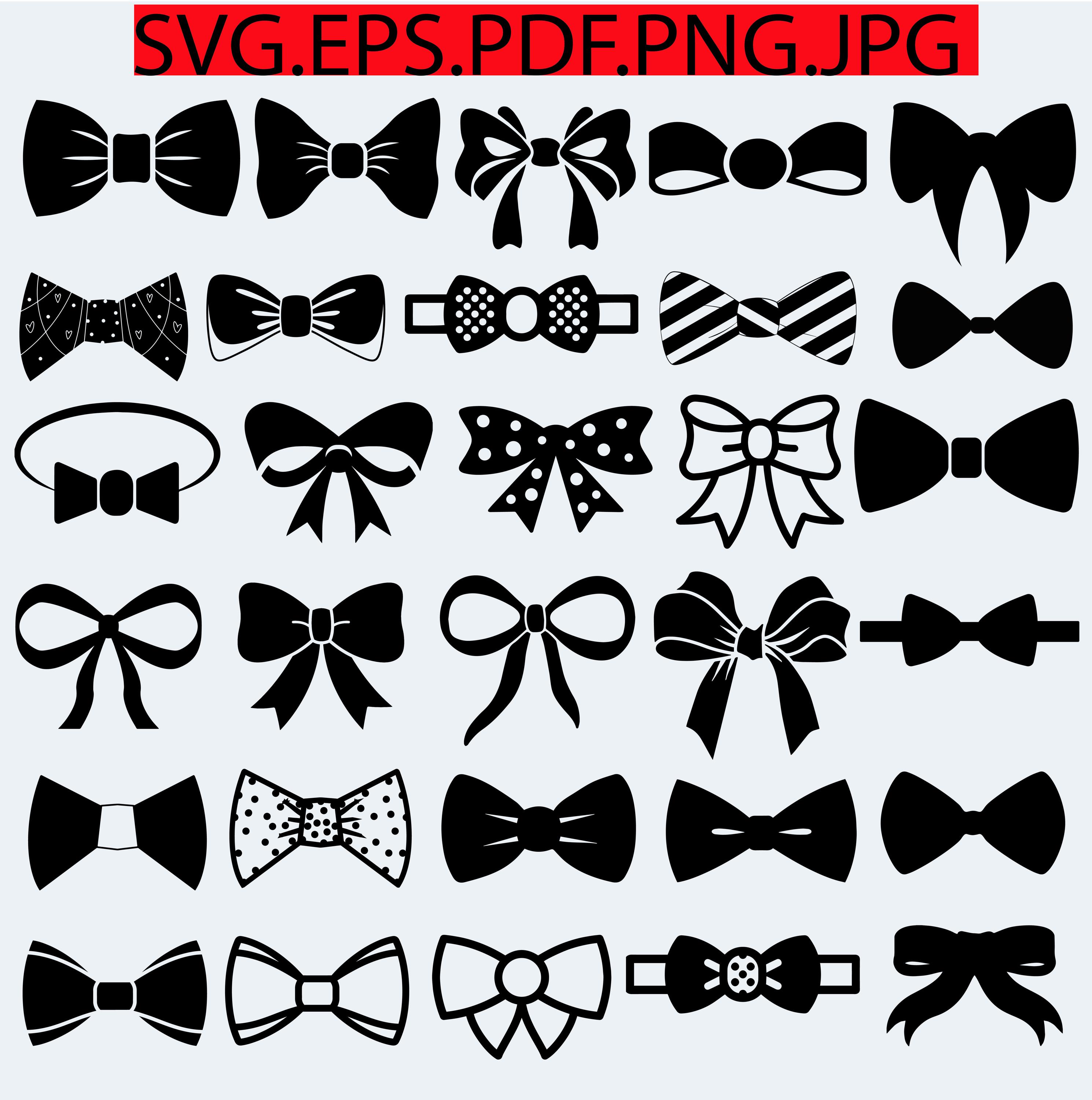 Bow Tie SVG Bundle, Bow Tie SVG, Present Svg, Ribbon Bow Svg, Svg Files ...