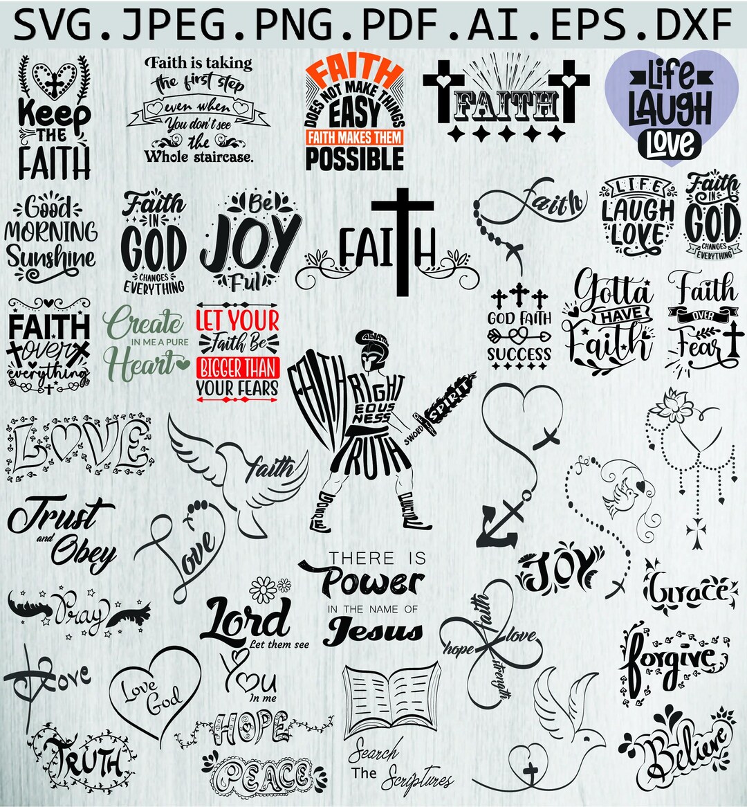 Faith SVG Bundle, Faith Svg,cut Files, Christian Svg, Inspirational ...