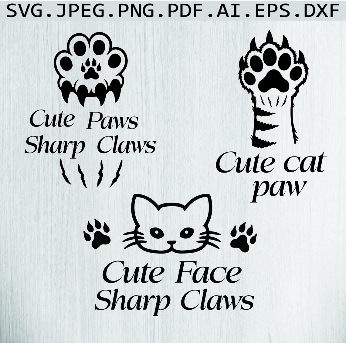 Cat Scratch Paw SVG, Funny Claw Print Design (digital Download) - Etsy