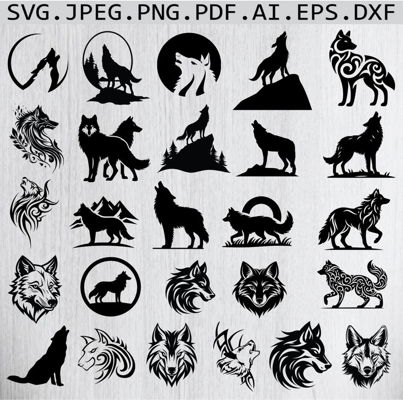 Wolf Svg Bundle| Wolf Svg| Wolves Svg| Wolf Head Svg| Wolf Clipart ...