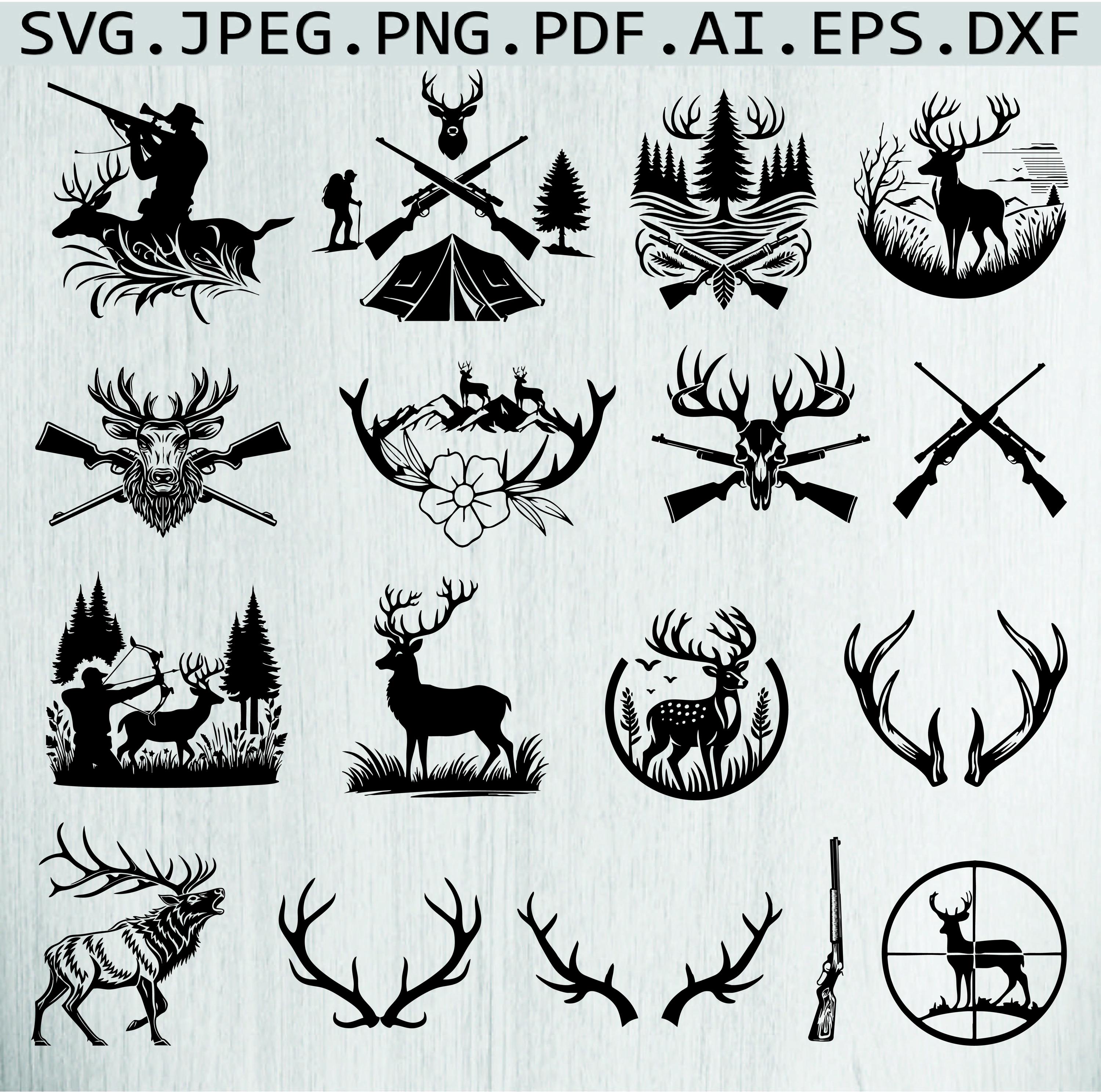Deer Hunting SVG Bundle, Hunter Clipart, Antlers Svg (digital Files) - Etsy
