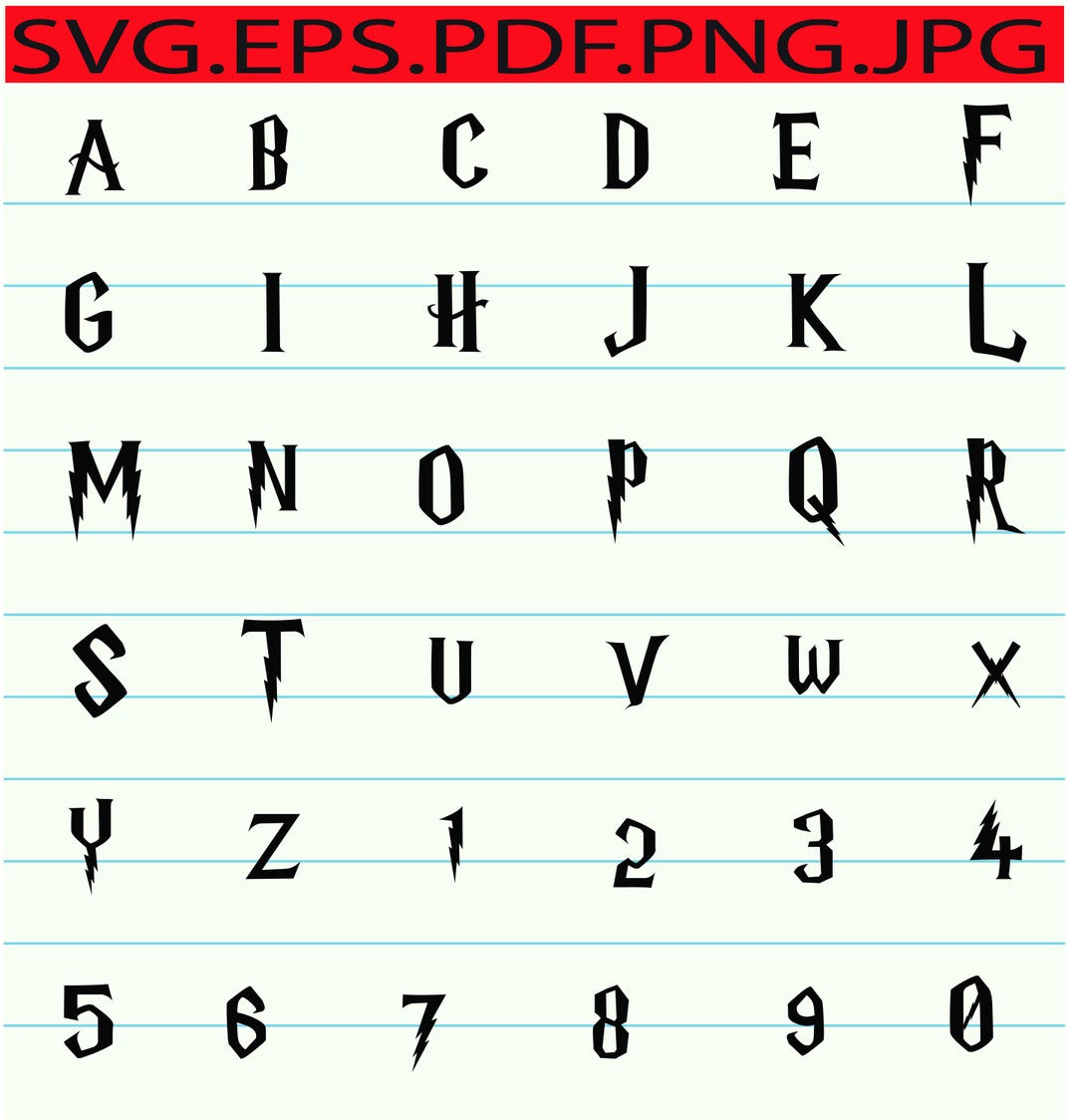 Wizard Font Svg, Potter Font Svg Halloween Font Svg, Wizard Font Cut ...
