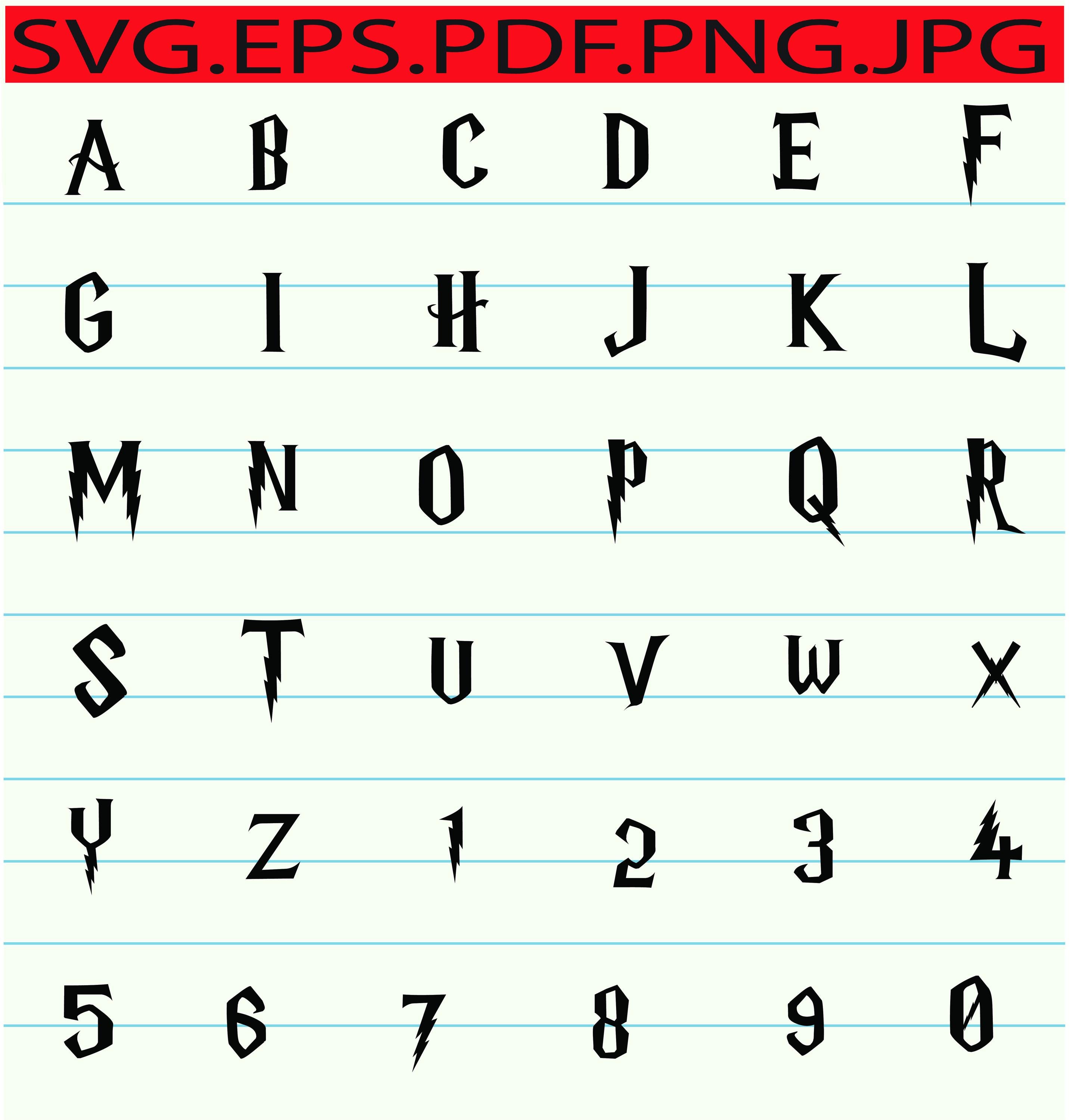 Wizard Font Svg, Potter Font Svg Halloween Font Svg, Wizard Font Cut ...
