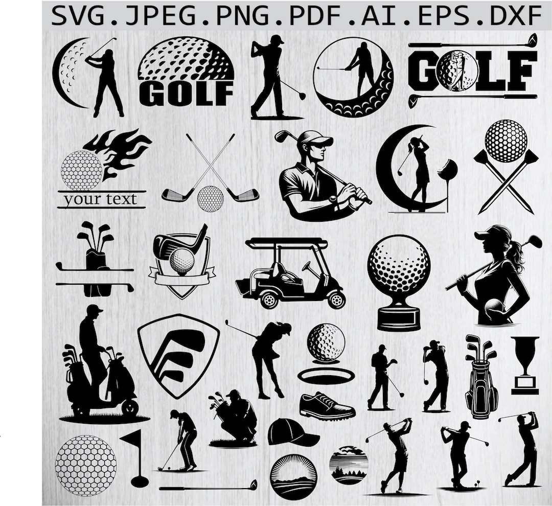 Golf Svg, Golf Svg Bundle, Golf Ball Svg,golf Logo Svg, Golf Name Frame ...