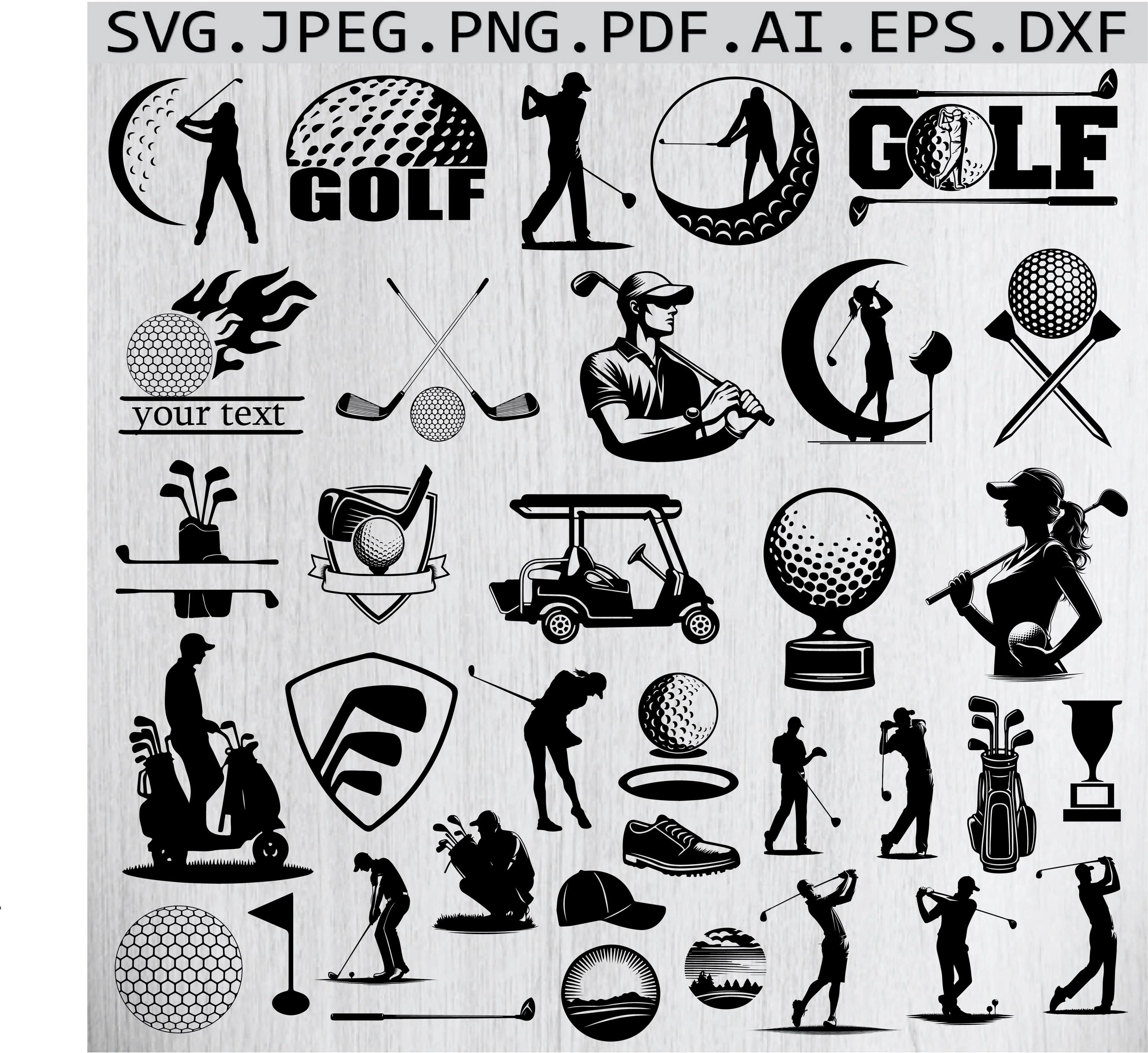 Golf Svg, Golf Svg Bundle, Golf Ball Svg,golf Logo Svg, Golf Name Frame ...