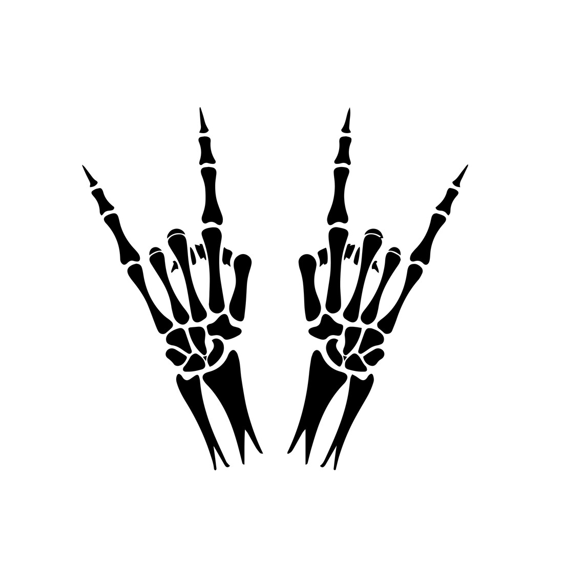 Skeleton Hands SVG, Skeleton Hand Svg, Middle Finger, Peace Sign, Rack ...