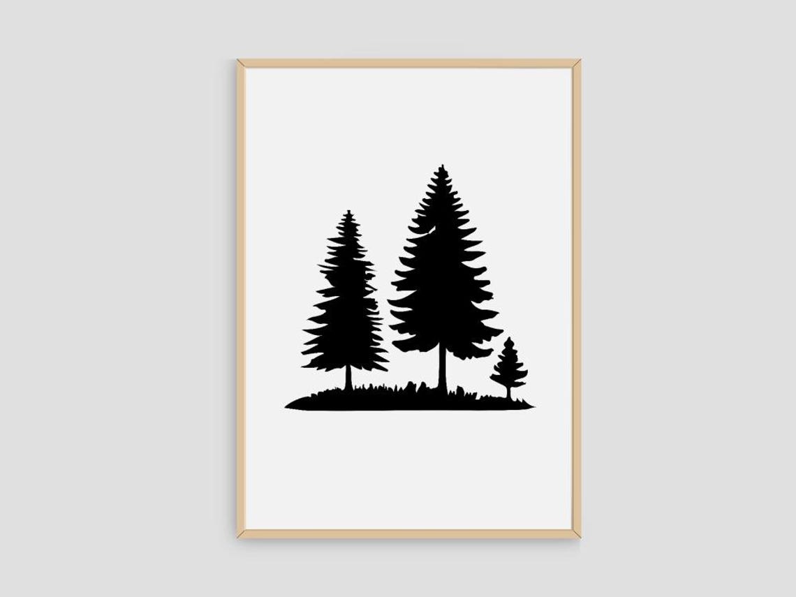 Evergreen Trees Svg, Pine Tree Svg Bundle, Forest Landscape Svg, Pine ...