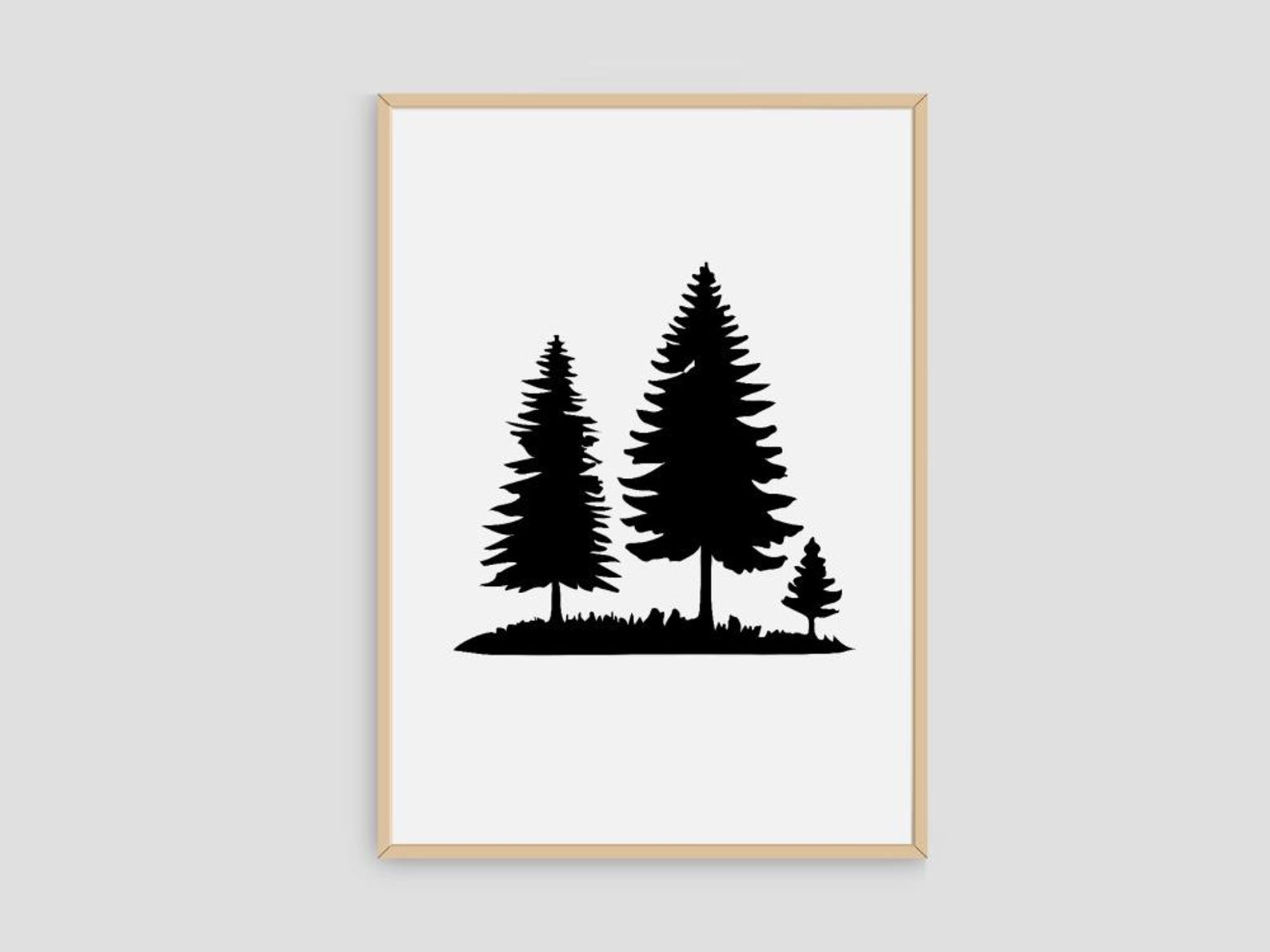 Evergreen Trees Svg, Pine Tree Svg Bundle, Forest Landscape Svg, Pine ...