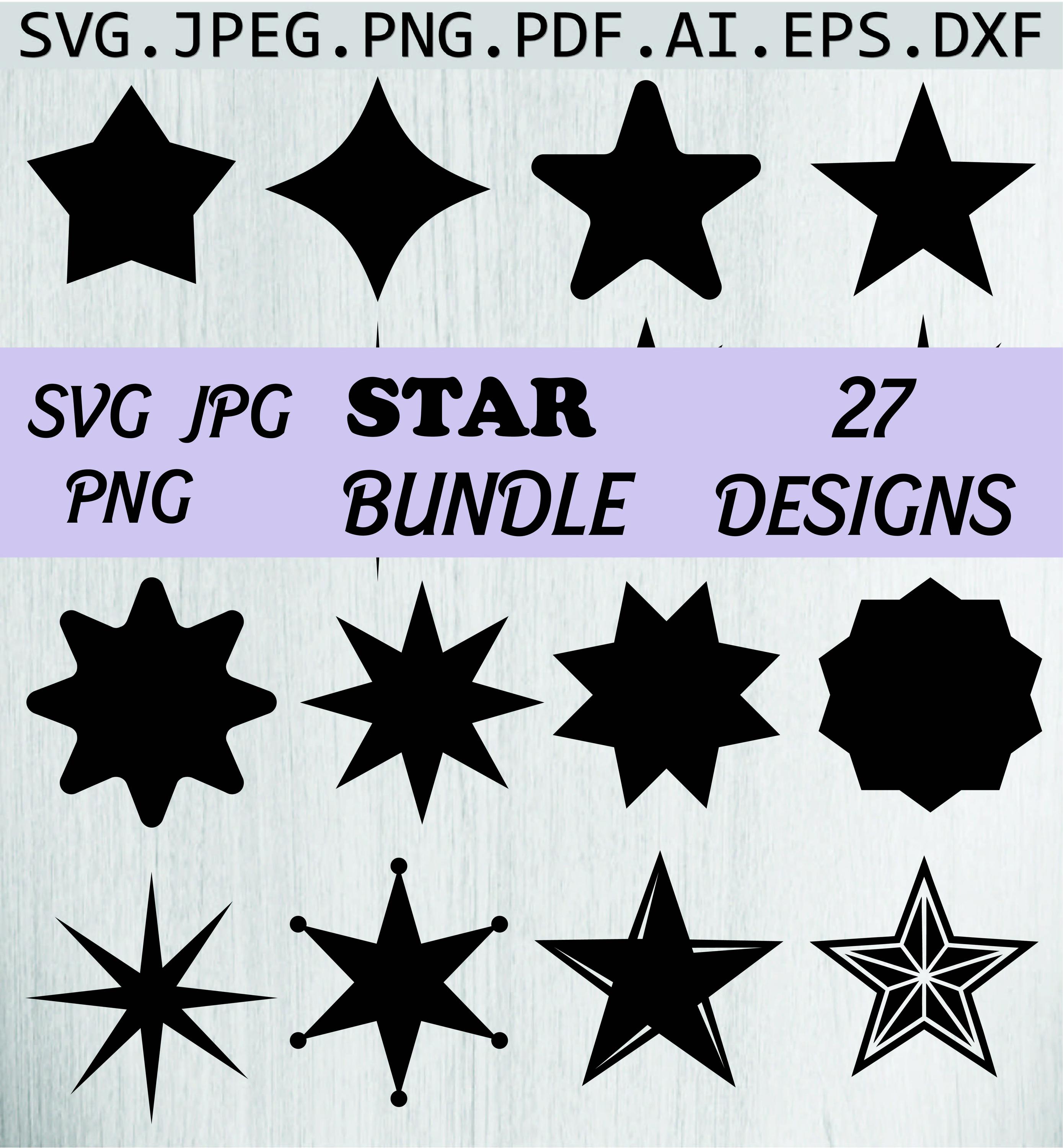 Star SVG Bundle, Star SVG, Christmas Star Svg, Night Star Svg, Shinning ...