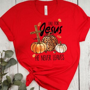 Fall for Jesus DTF Transfer: Autumn Christian Apparel - Etsy