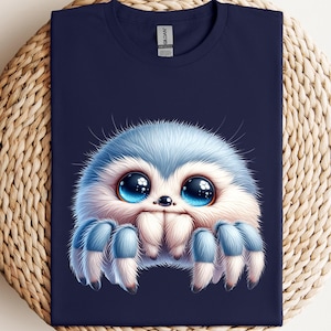 Furry Spider DTF Transfer, Cute Cartoon Spider Art Print, Ready to ...