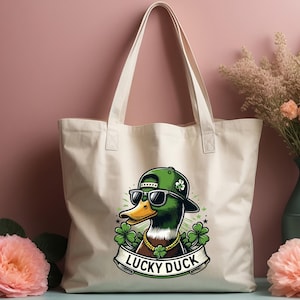 Lucky Duck DTF Transfer, Hunting Theme Design for Apparel, Easy-to ...