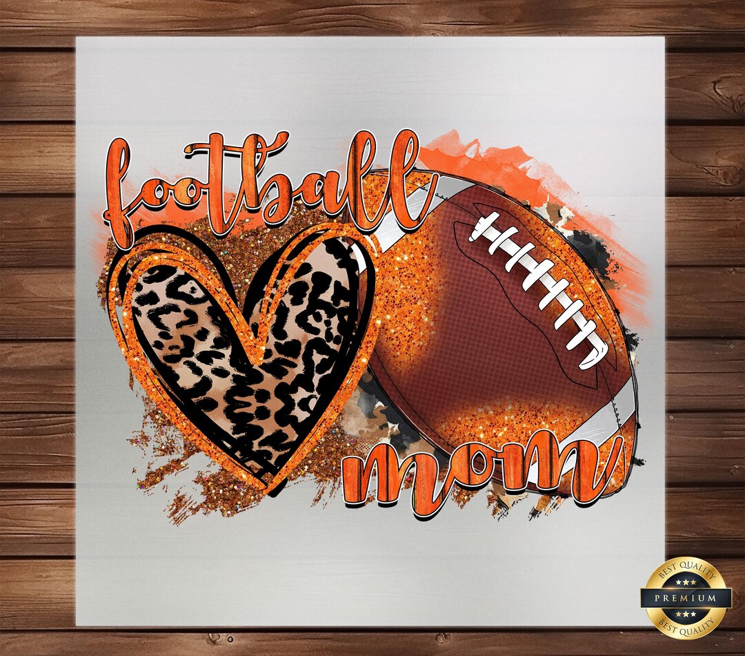 Football Mom Leopard Heart DTF Transfer: Iron-on Sports Apparel - Etsy
