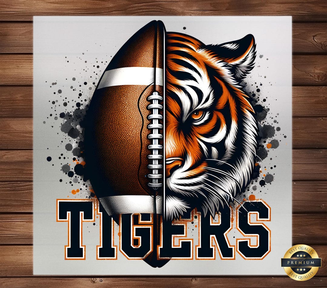 Custom Tigers Football DTF Transfer and T-shirt Design Tigers School ...