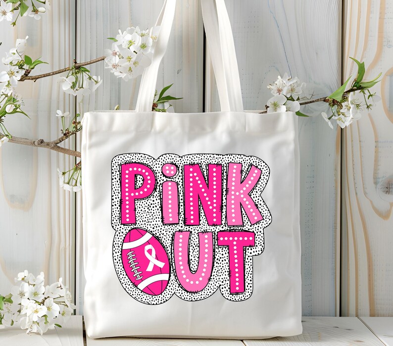 Pink Out Football DTF Transfer: Breast Cancer Awareness Iron-on - Etsy