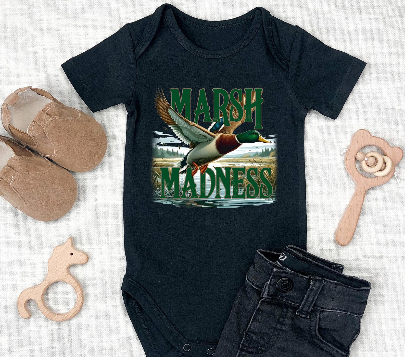 Marsh Madness Duck Hunting DTF Transfer: Wetland Scene Graphic - Etsy