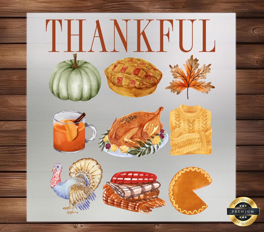 Thankful Collage DTF Transfer: Fall Thanksgiving Iron-on Decal - Etsy