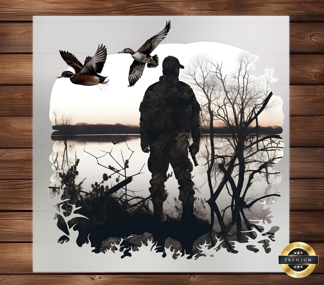 Duck Hunting DTF Transfer, Outdoor Design for Enthusiasts, Custom ...