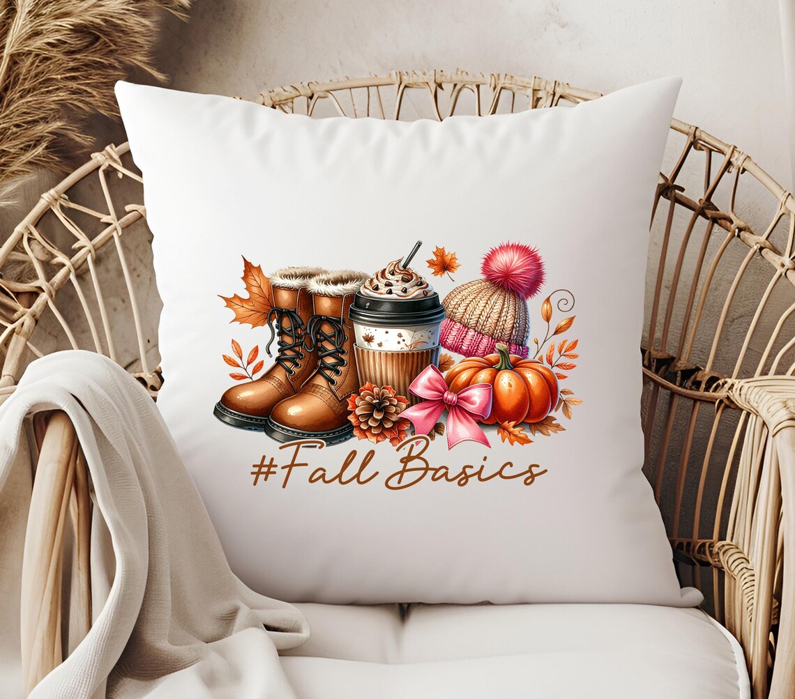 Fall Basics DTF Transfer: Cozy Autumn Apparel Decal - Etsy