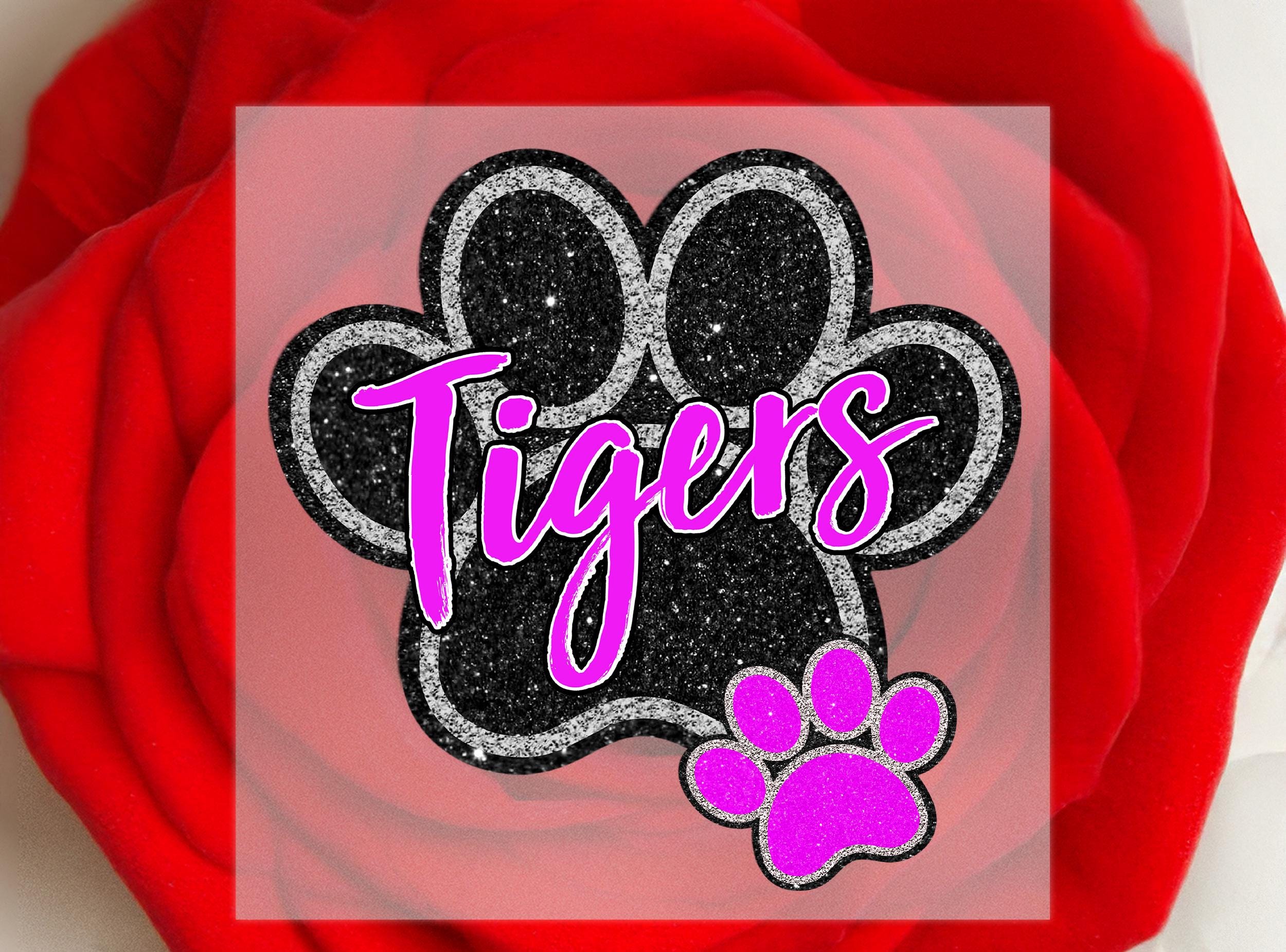 Team Tigers Paw Print DTF Transfer: Football Mom Apparel Decal - Etsy