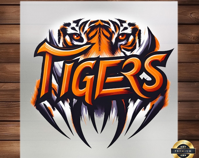 Go Tigers Go DTF Transfer, Tiger Head Design, Show Your Team Spirit ...