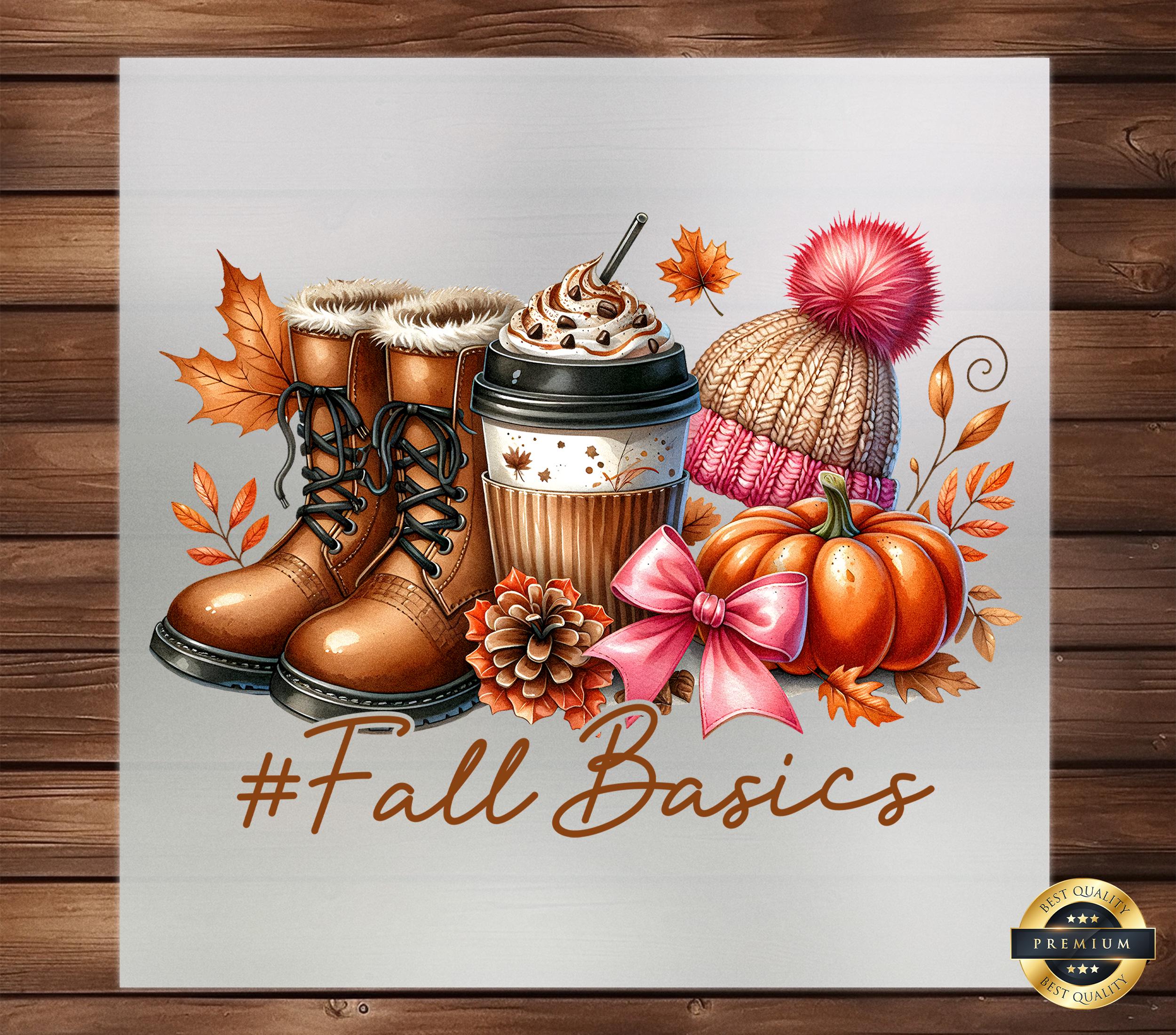 Fall Basics DTF Transfer: Cozy Autumn Apparel Decal - Etsy
