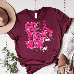 Pink Go Fight WIN Breast Cancer DTF Transfer: Ready to Press Decal - Etsy
